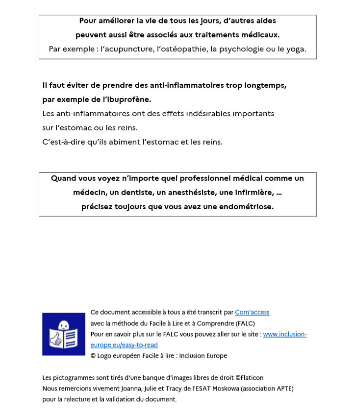 [Fiche FALC] Quels sont les traitements de l’endométriose ? | Santé.fr